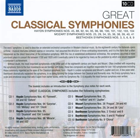 Great Classical Symphonies Various Artists Moviemars