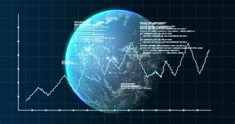 Image Of Globe Over Data Processing Stock Illustration Illustration Of Generated People