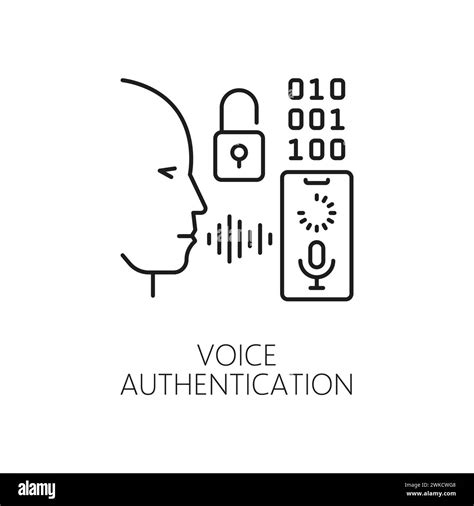 Voice Authentication Icon Biometric Identification Recognition And