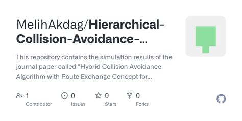 Github Melihakdag Hierarchical Collision Avoidance Algorithm