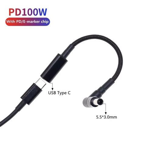 65w Universal Laptop Power Adapter Connector Fastชาร์จสายเคเบิลusbประเภทcหญิงnotebook Charger