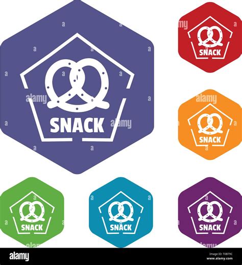 Snack Icons Vector Hexahedron Stock Vector Image And Art Alamy