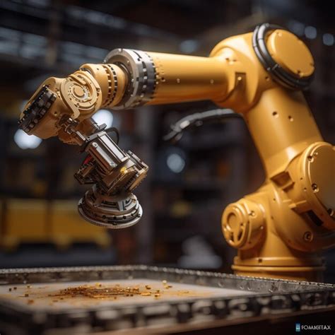 Premium Ai Image Automated Robot Arm Assembly Line