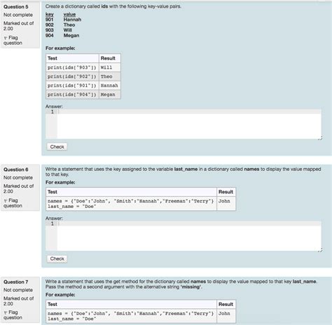 Solved Create A Dictionary Called Ids With The Following