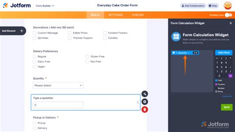 How To Use Jotforms Form Calculation Widget