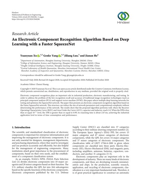 Pdf An Electronic Component Recognition Algorithm Based On Deep