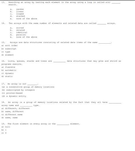 Solved 13 Searching An Array By Testing Each Element In The