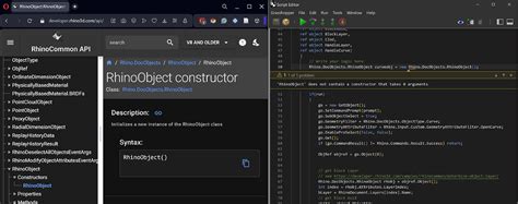 Rhinoobject Constructor Error In C Script Component Grasshopper