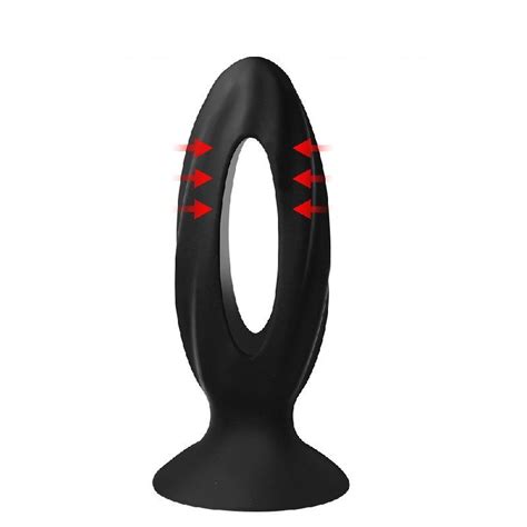Black O Shape Silicone Anal Plug Q407558 Chastitygo