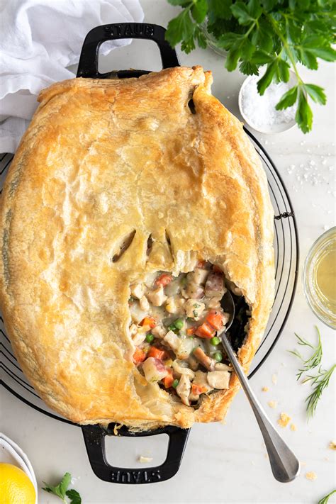 Chicken Pot Pie With Puff Pastry With Spice
