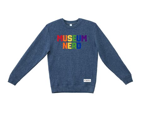 Museum Nerd Multicolor Crewneck Rainbow Navy