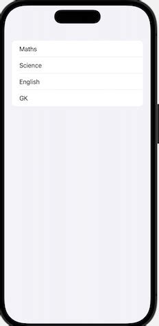 SwiftUI Static List