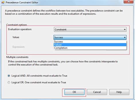 Precedence With Constraint In Ssis 2008 R2 Msbi Guide