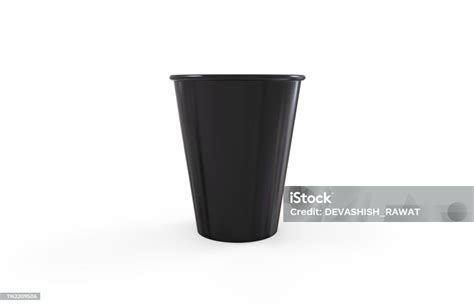 커피 차 주스 및 물에 대 한 일회용 종이 유리 고립 된 흰색 바탕에 서식 파일을 모의 3d 그림 검은색에 대한 스톡 사진 및