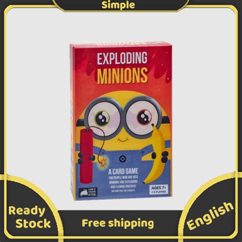 Exploding Minions Card Game English Version 2 5 Players From 7 Years