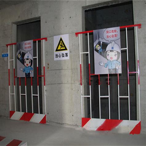 电梯井口安全防护门 施工楼层电梯井安全门 电梯洞口安全防护栏 阿里巴巴