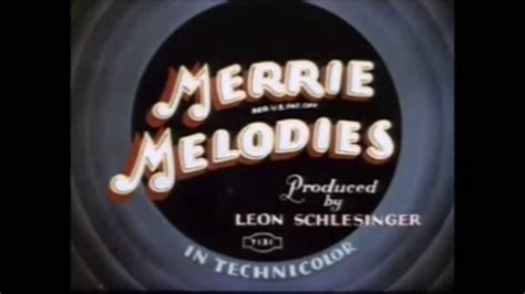 Merrie Melodies Original Titlesopenings 1936 Youtube