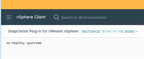 Scv Management Ui Is Not Loaded By No Healthy Upstream Netapp Knowledge Base