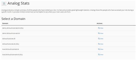 Panduan Cara Menggunakan Fitur Analog Stats Di Cpanel Tutorial Dicloud