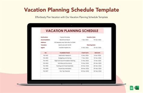 Excel Vacation Schedule Template