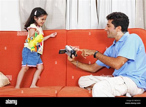 Father And Daughter Laughing Stock Photo Alamy