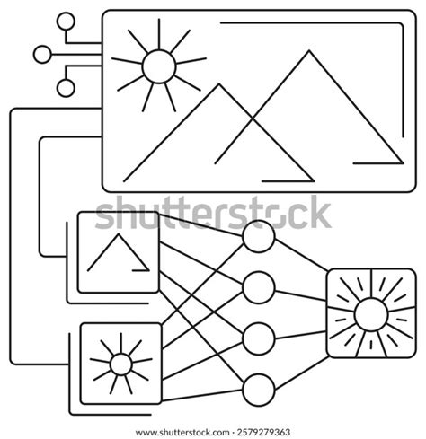 Convolutional Neural Networks Icon Simple Outline Stock Vector Royalty Free 2579279363