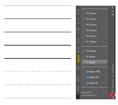 Lijndikte En Lijnsoorten In Autocad Rodema Engineering Bureau Voor Cad Ondersteuning