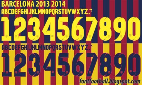 Font Football Font Vector Barcelona Kit