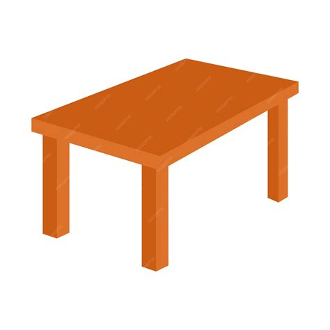 Premium Vector Wooden Table Illustration On White Background