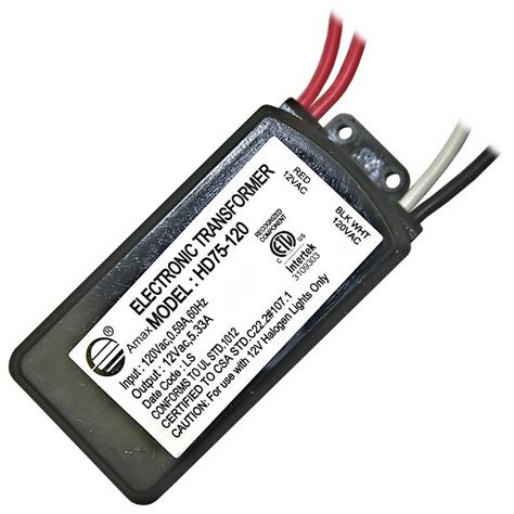 General 12750 75 Watt 12120 Volt Electronic Transformer Class Ii