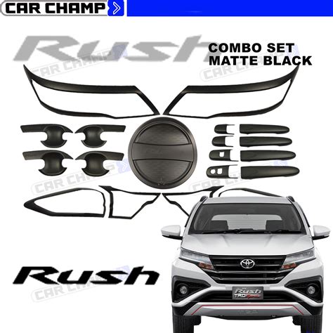 Toyota Rush G 2018 To 2024 Combo Set Garnish Cover Matte Black V2 2018