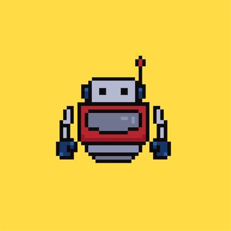Premium Vector Robot Symbol Pixel Art