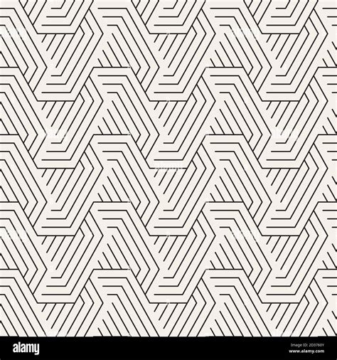 Vector Seamless Pattern Modern Stylish Abstract Texture Repeating Geometric Interlocking Lines