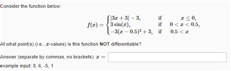 Solved Consider The Function Below 31 31 3 If F X 3 Chegg Com