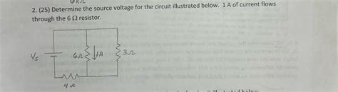 Solved Determine The Source Voltage For The Circuit Chegg Com