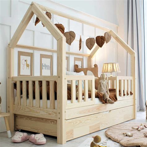 Παιδικό Κρεβάτι Montessori Μονό Λευκό με Αποθηκευτικό Χώρο για Στρώμα 90x190cm