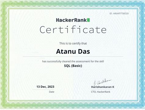 atanu das on linkedin sql hackerrank certification dataanalytics