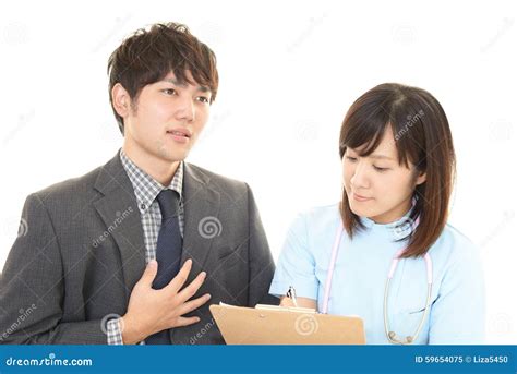 Female Nurse Taking A Health Interview Stock Image Image Of Friendly Adult 59654075