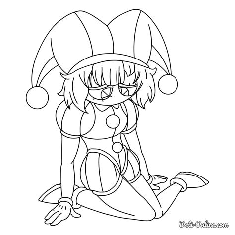 Раскраска Помни сидит на коленях распечатать раскраски для детей