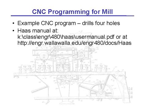 Cnc Programming For Mill Example Cnc Program Drills