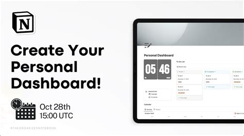 notion masterclass create a simple and effective dashboard youtube