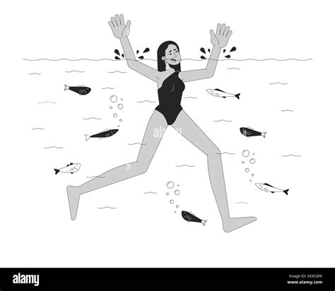 Drowning Situation Stock Vector Images Alamy