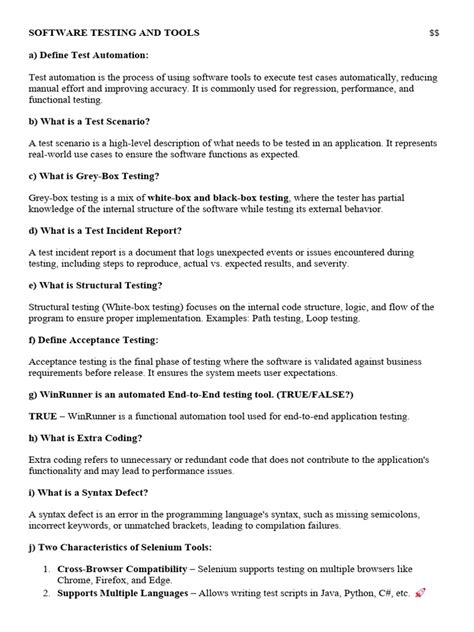 Software Testing And Tools Pdf Software Testing Software Bug