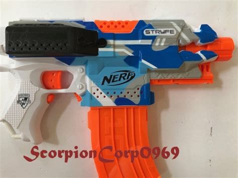 Nerf Stryfe 170 Fps Battlecamo Modded Nerf W Neo Dymium Motors Daybreak Flywheels And Cage Etsy