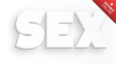 Sex White Minimalist 3d Text Effect Generator