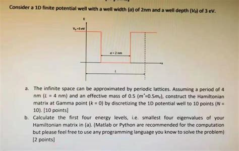 [solved] consider a 1d finite potential well with solutioninn