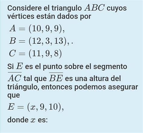 Solved Consider The Triangle ABC Whose Vertices Are Given Chegg