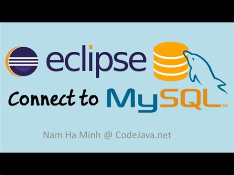 How To Connect To MySQL Database In Eclipse IDE YouTube