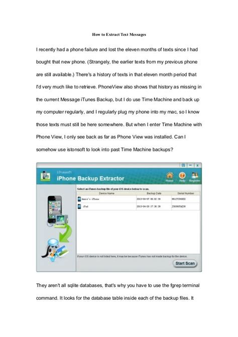 How To Extract Text Messages From I Phone