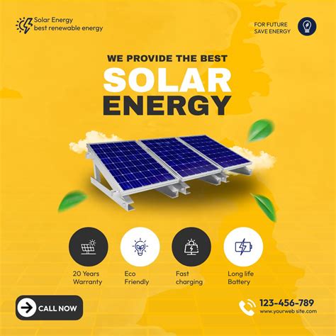 Solar Energy Poster Template Design Nur Alam Rony